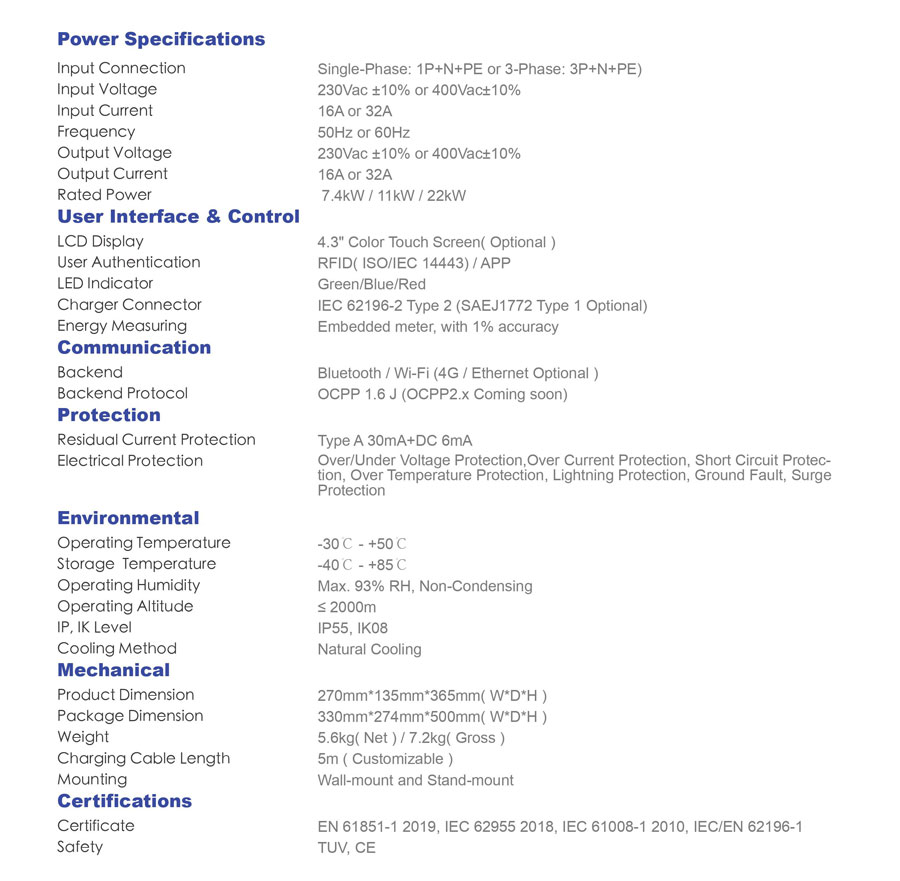 AC EV Charger Commercial Series (Sino) – EVPRO